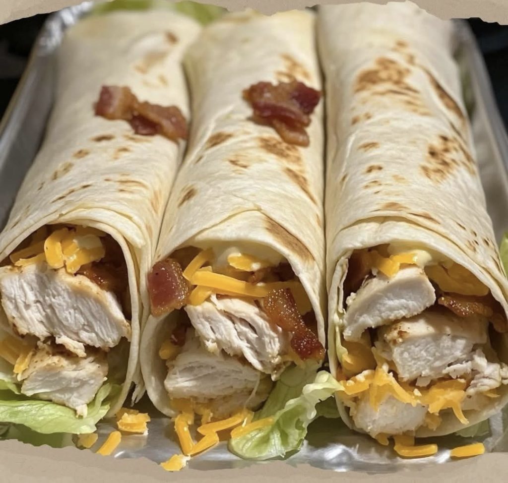 Crispy Bacon Ranch Chicken Wraps Recipe – Awesome Food