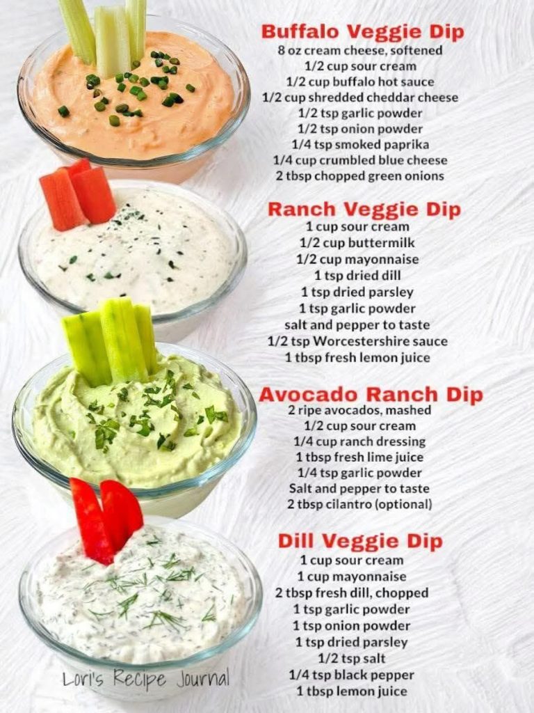 Four homemade vegetable dips – Awesome Food