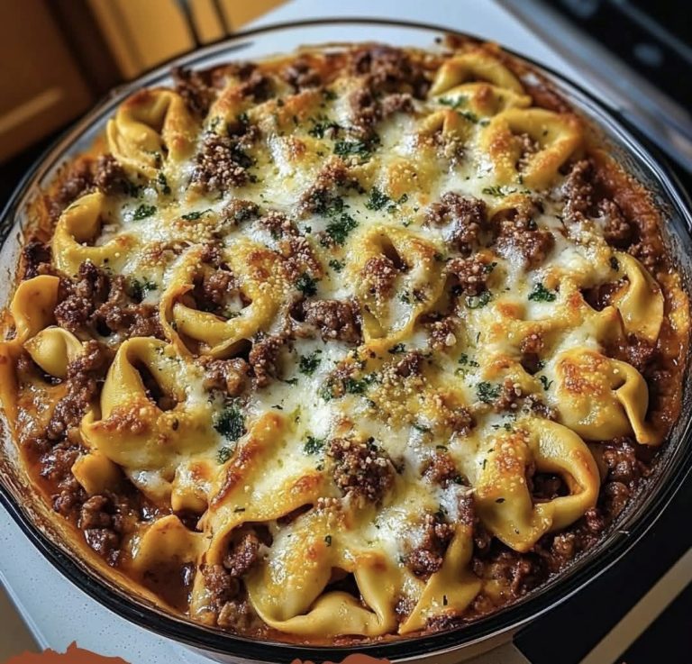 Garlic Parmesan Beef Tortellini Bake – Awesome Food