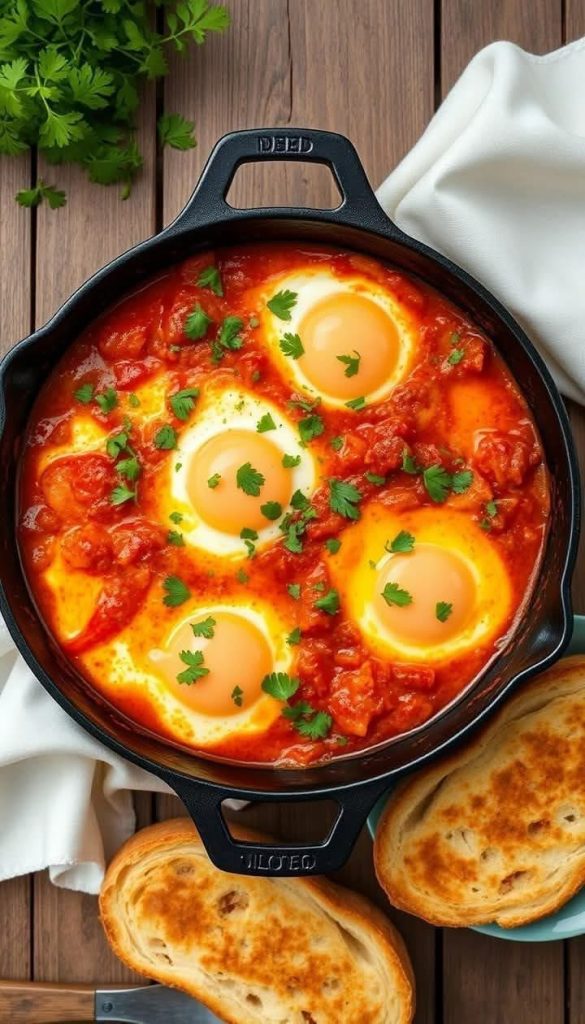 Poached Eggs in Spiced Tomato Sauce – Awesome Food