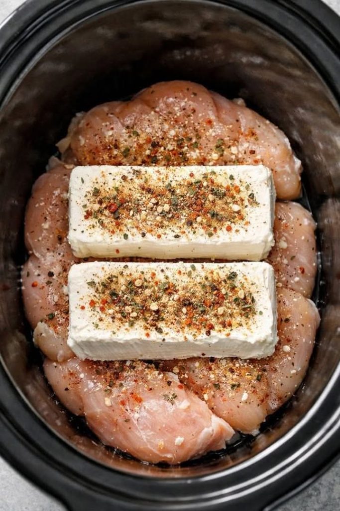 Put Raw Chicken Breasts in the Crock Pot – Awesome Food